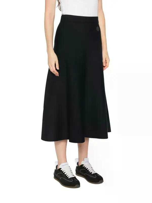 Moncler Logo-patch A-line Midi Skirt