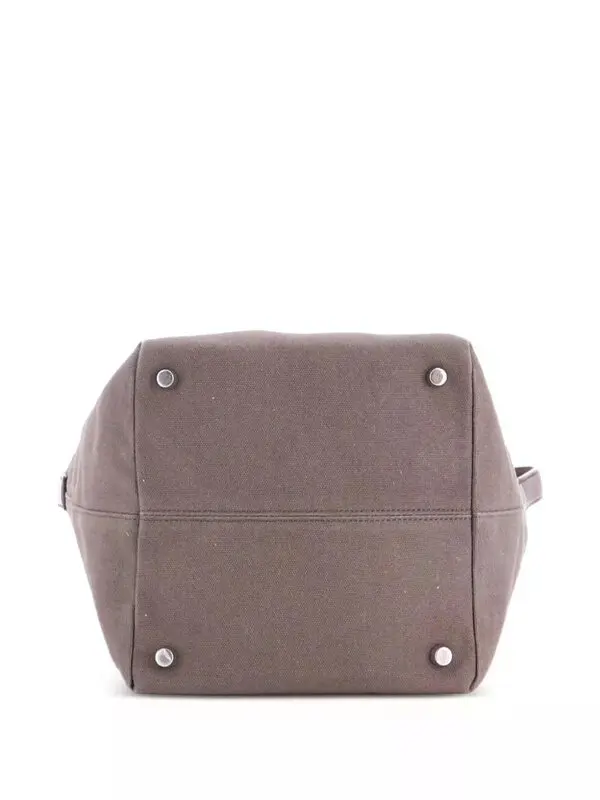 THE ROW Canvas Small Bucket Bag - Green