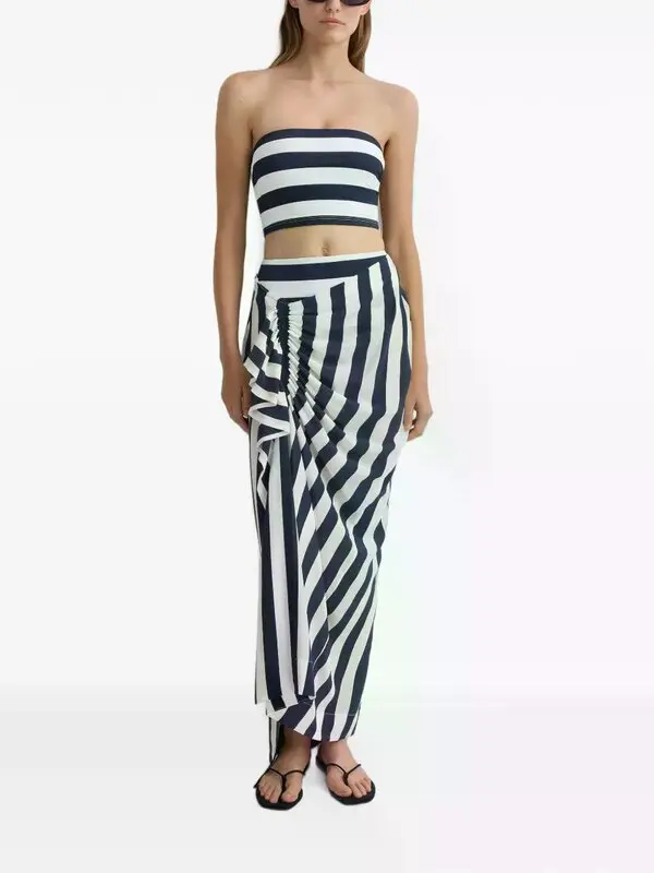 Bondi Born Stella Striped Bandeau Bikini Top