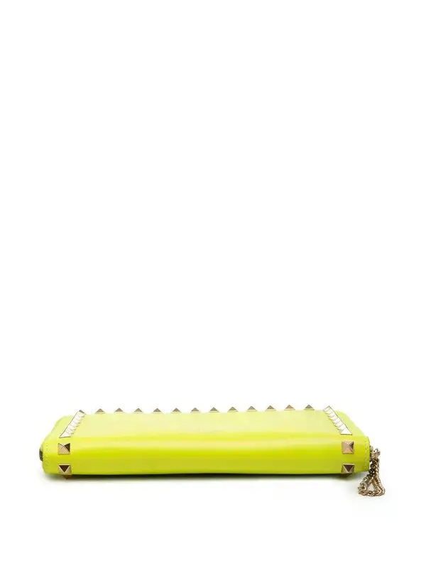 Valentino Garavani 2018-2026 Leather Rockstud Zip Around Wallet Long Wallets