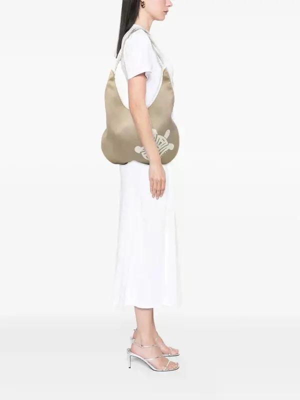 Celine 2007 Canvas Turtle Hobo Bag