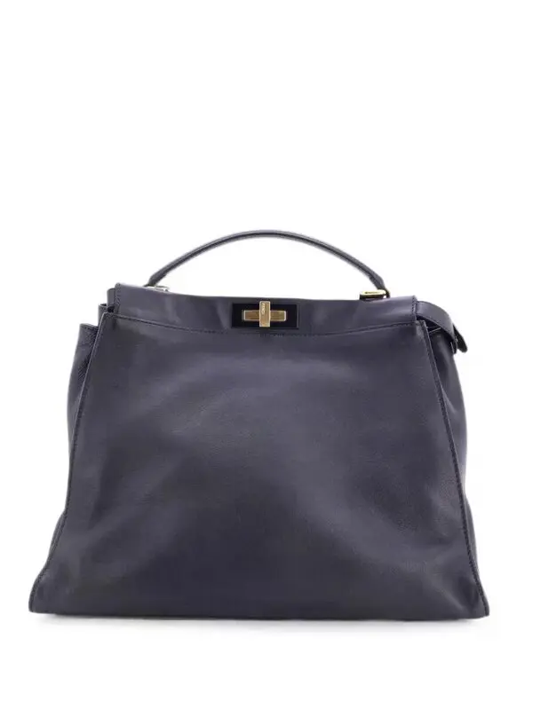 Fendi Peekaboo Bag Rigid Leather Large Satchel