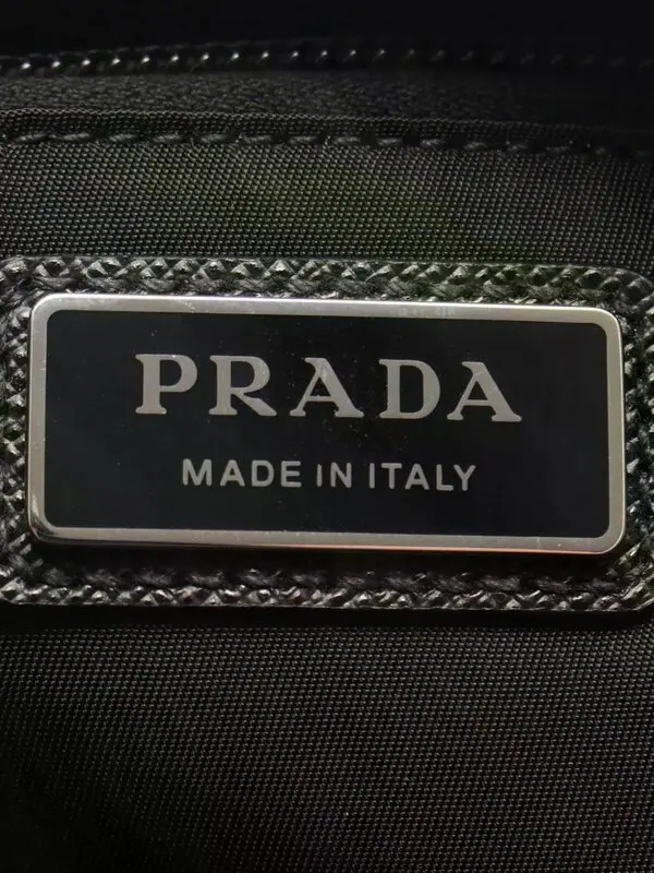 Prada 2019 Medium Saffiano Trimmed Re Nylon Crossbody Bag - Black