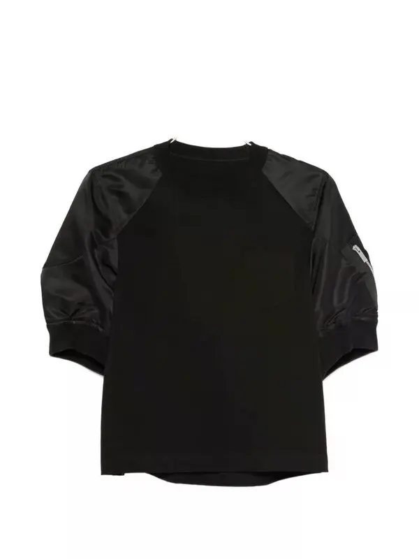 Sacai Crew-neck Zip-pocket Sweatshirt