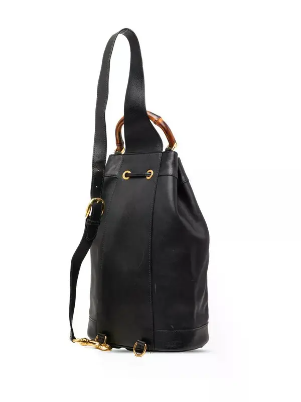 Gucci Calfskin Bamboo Drawstring Backpack