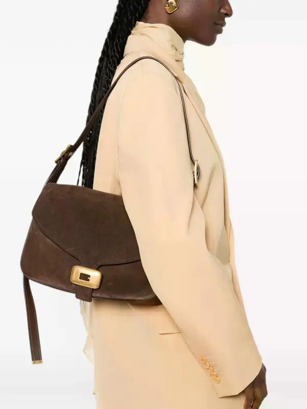 Balenciaga Medium Clicca Shoulder Bag - Brown