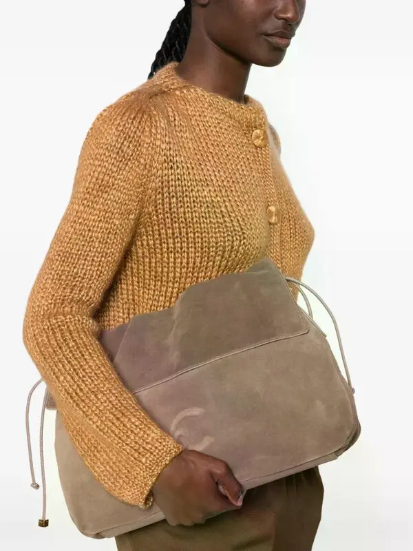 COCCINELLE Suede Shoulder Bag - Grey