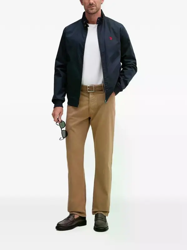 BENETTON Straight-leg Logo-patch Trousers