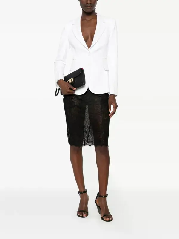 Elisabetta Franchi Notched Lapel Single-breasted Blazer