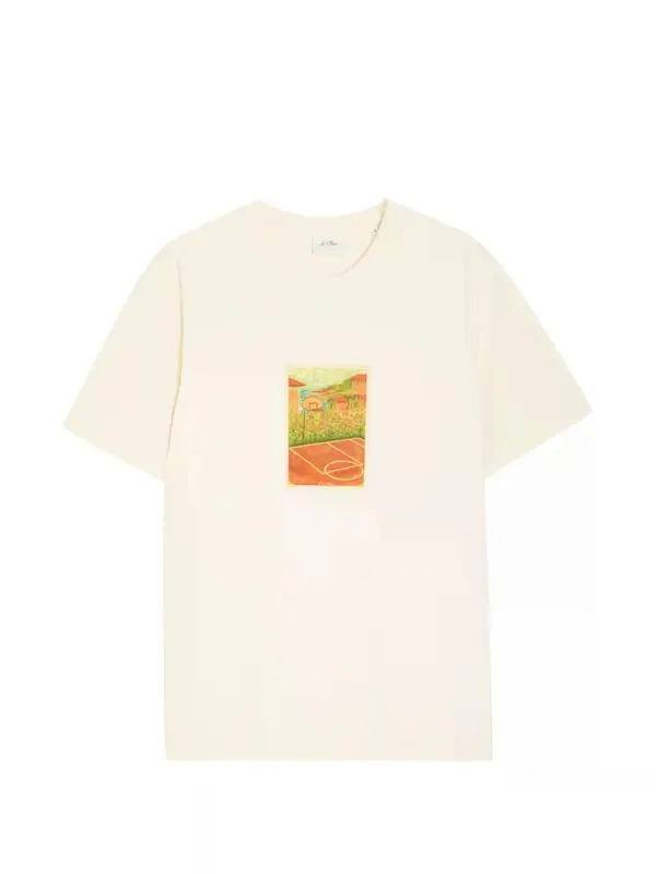 LES DEUX Graphic-print T-shirt - Neutrals