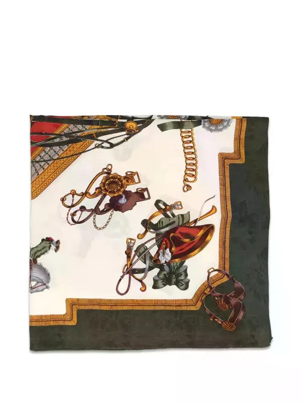 Vintage Equestrian-print Scarf