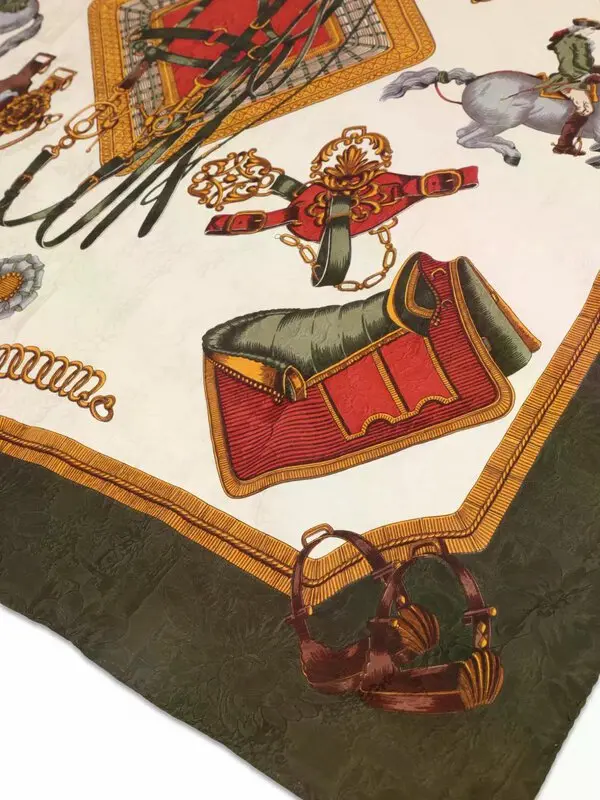 Vintage Equestrian-print Scarf