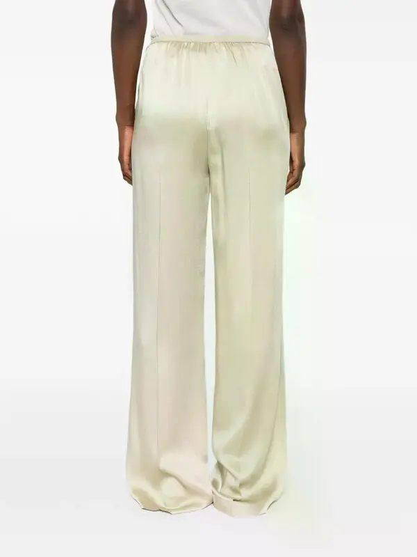 FORTE_FORTE Satin-finish Wide Leg Palazzo Pants - Neutrals