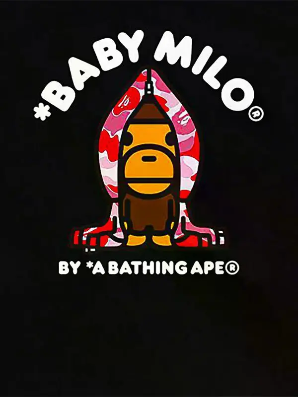 A BATHING APE Abc Camo Baby Milo T-shirt - Black