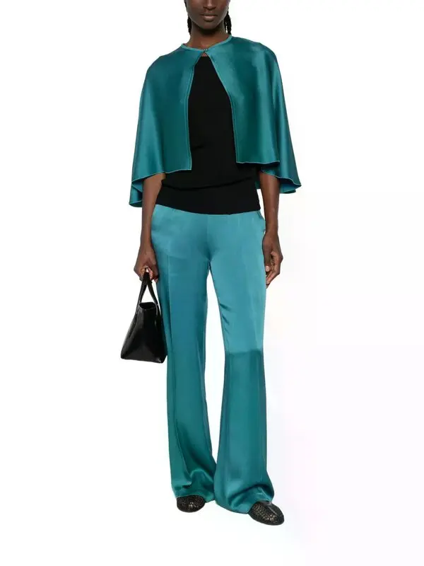 FORTE_FORTE Satin-finish Cape-style Top