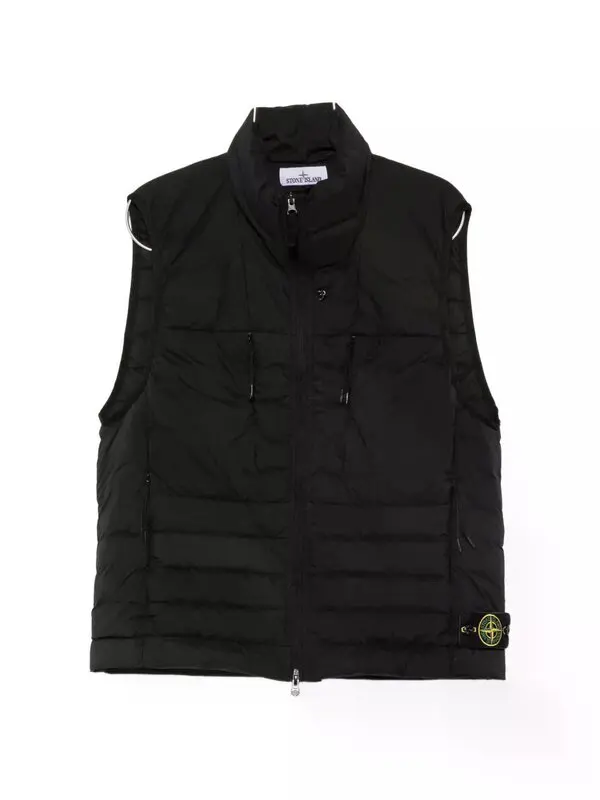 Stone Island Logo-patch Quilted Gilet - Black