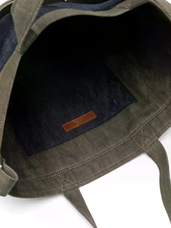 A.p.c. Denim Tote Bag With Logo Patch