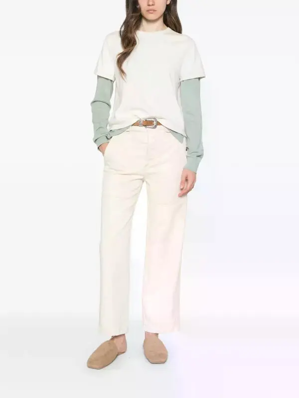 MARANT ETOILE Ermina Logo Patch Jeans - Neutrals