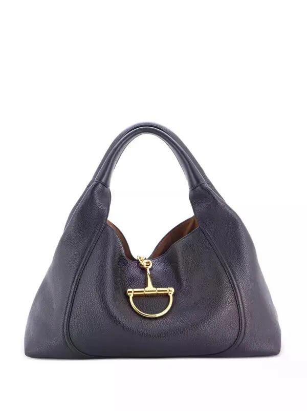 Gucci Softbit Leather Maxi Hobo Bag - Black