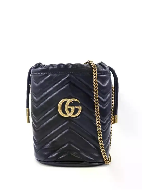 Gucci Marmont Leather Bucket Bag