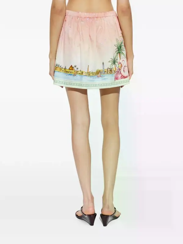 Casablanca Ethereal Graphic-print Mini Skirt