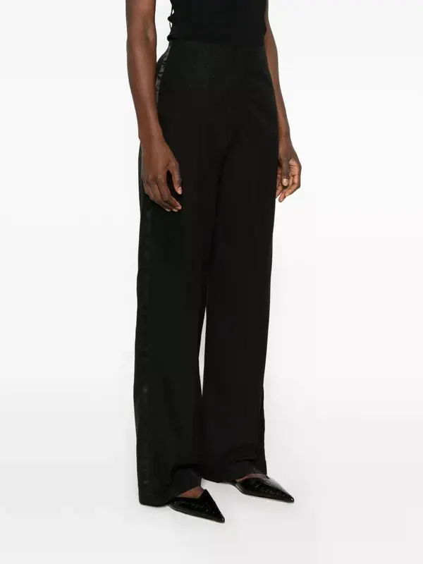 FORTE_FORTE Satin-trim Tailored Trousers