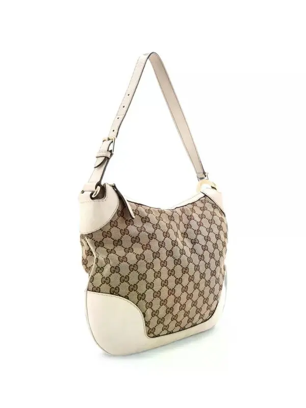 Gucci Charlotte Zip Gg Canvas With Leather Medium Hobo Bag