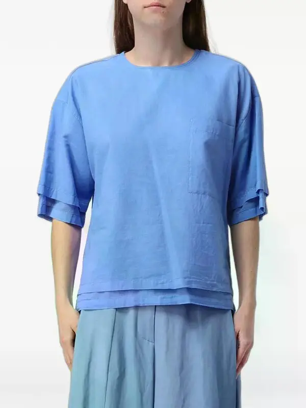 TELA Drop-shoulder Short-sleeve Blouse