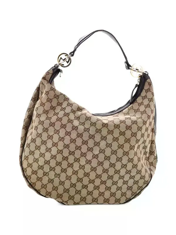 Gucci Twins Gg Canvas Large Hobo Bag - Brown