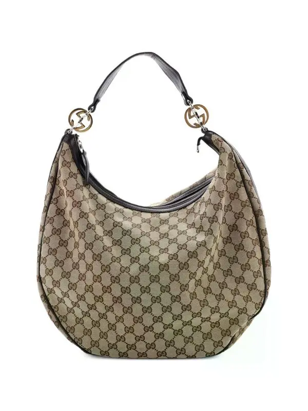 Gucci Twins Gg Canvas Large Hobo Bag - Brown