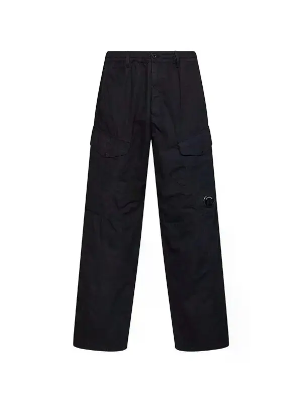 C.P. COMPANY Lens-detail Straight-leg Trousers - Black
