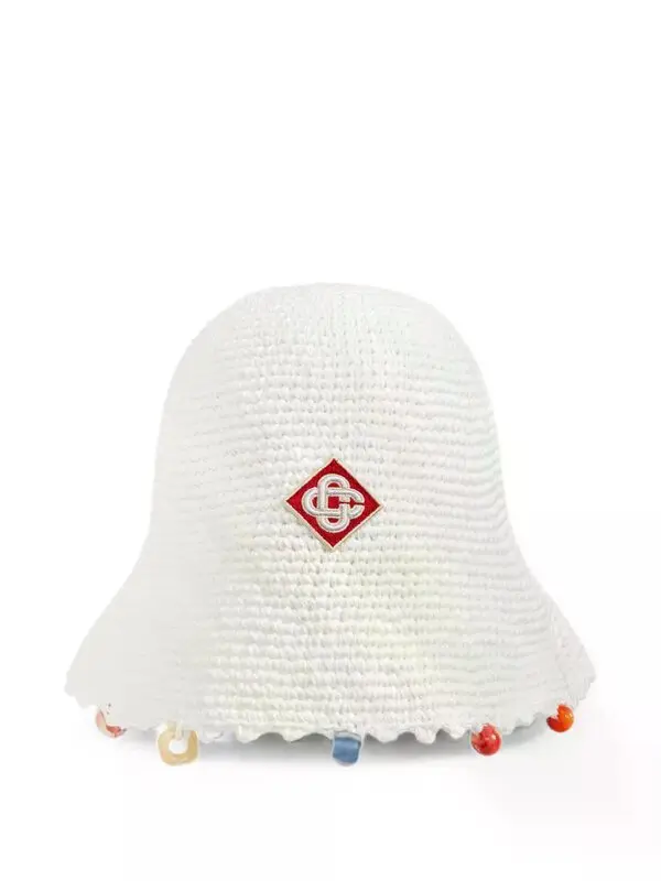 Casablanca Crocheted Logo-appliqué Bucket Hat