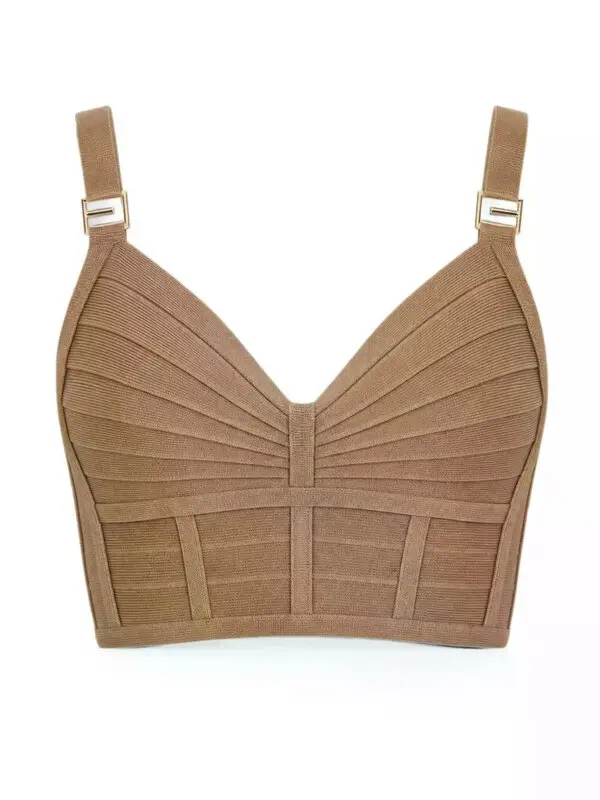 Elisabetta Franchi Logo-plaque Panelled Top