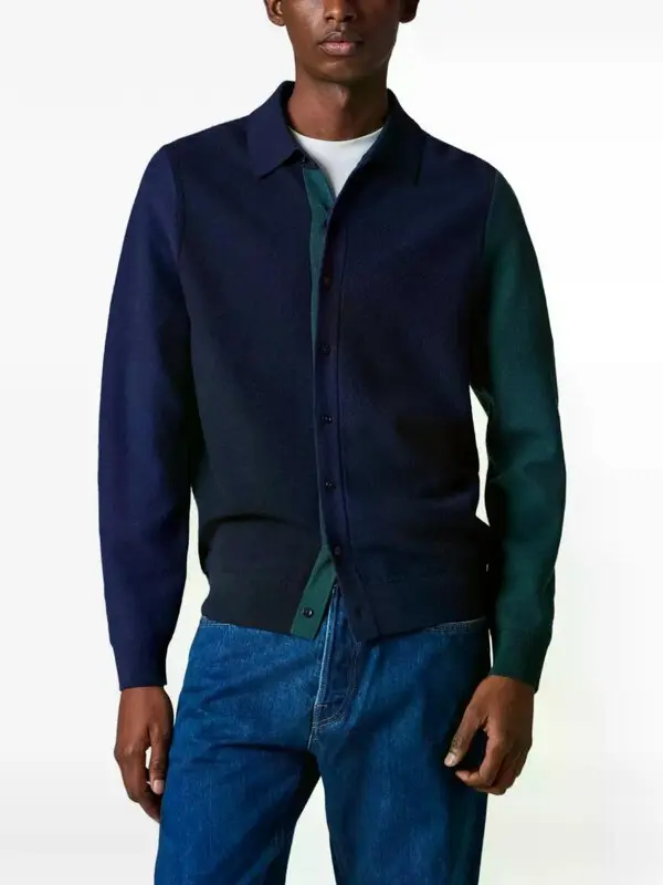 Paul Smith Colour-block Button-up Shirt - Blue