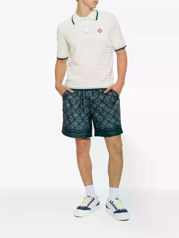 Casablanca Radiating Monogram Silk Deck Shorts