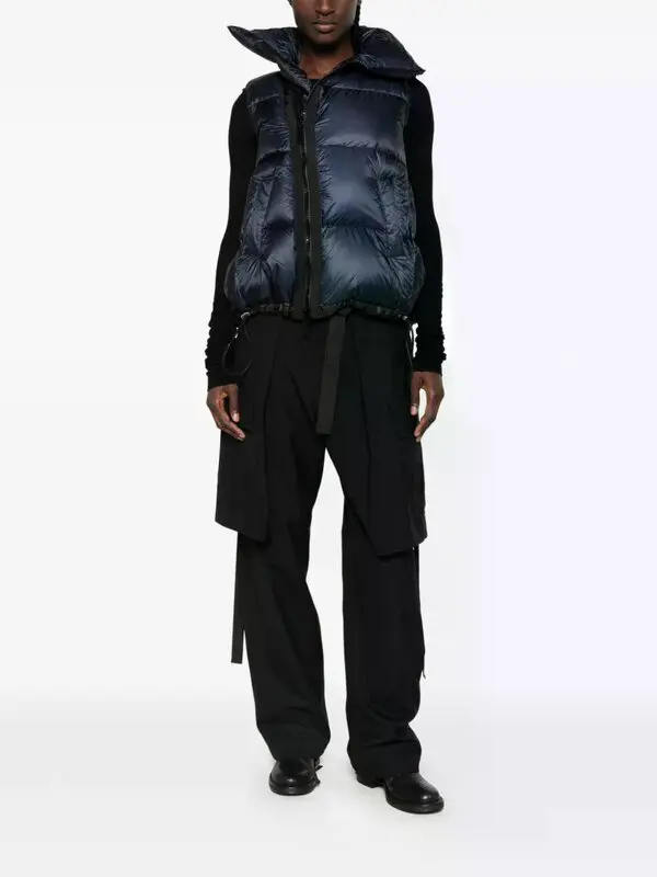 Sacai Quilted Zip-up Gilet - Blue