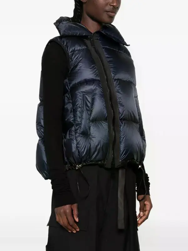 Sacai Quilted Zip-up Gilet - Blue