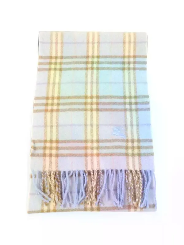 Burberry Check-pattern Fringed Scarf