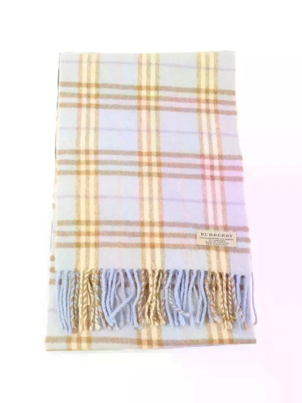 Burberry Check-pattern Fringed Scarf
