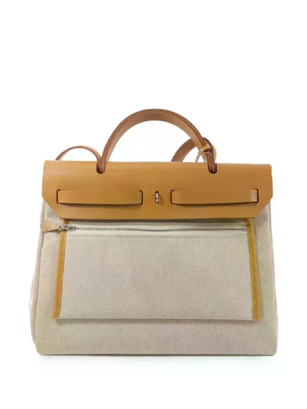 Hermès Herbag Canvas Handbag