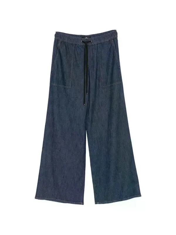 7 For All Mankind Utility Drawstring Wide-leg Jeans - Blue