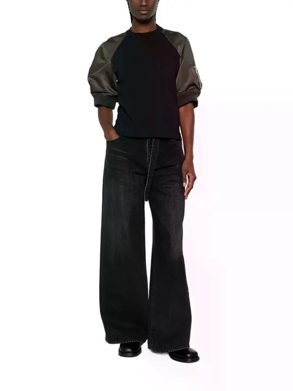 Sacai Panelled Raglan-sleeve T-shirt