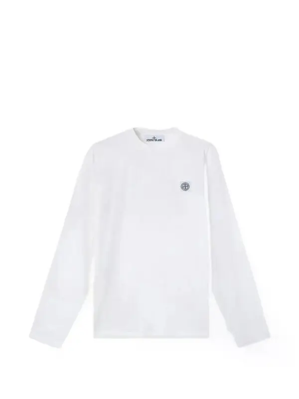 Stone Island Logo-patch Long-sleeve T-shirt - White