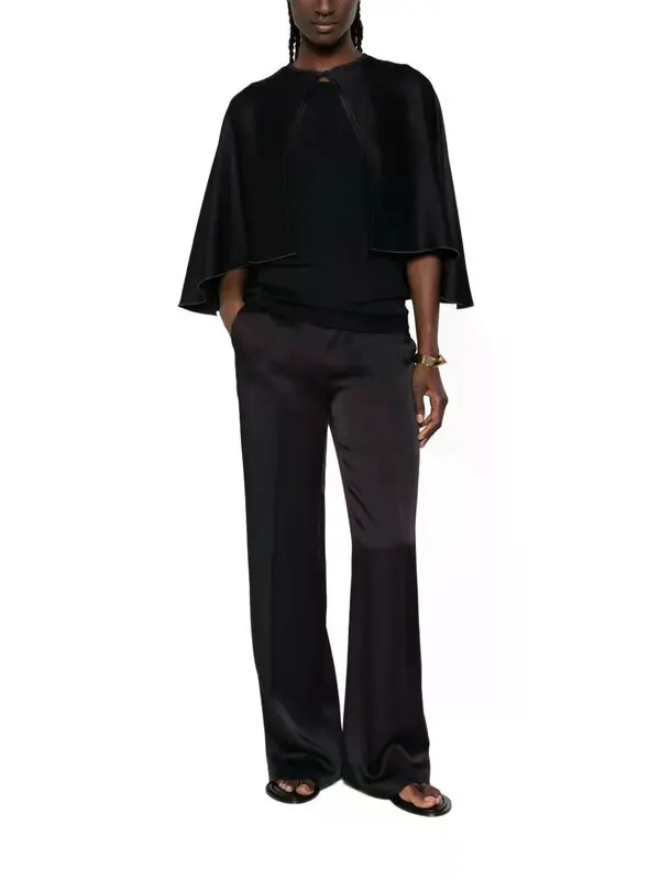 FORTE_FORTE Satin-finish Cape-style Shirt