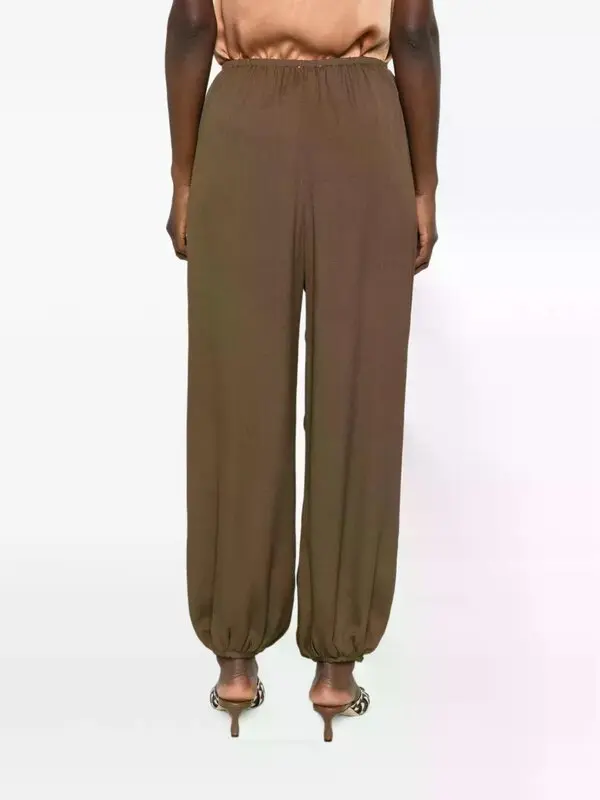 FORTE_FORTE Khaki Drawstring Waist Trousers - Green