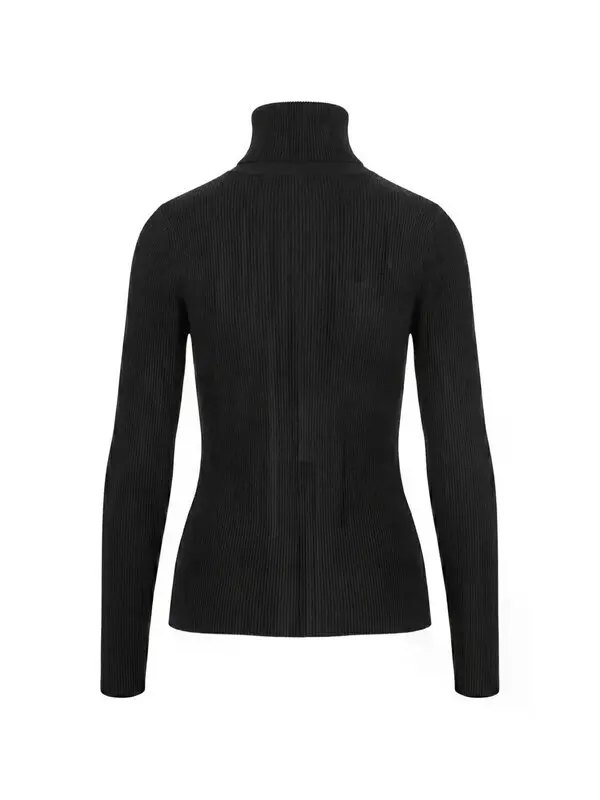 Elisabetta Franchi Ribbed-knit Logo Turtleneck Sweater