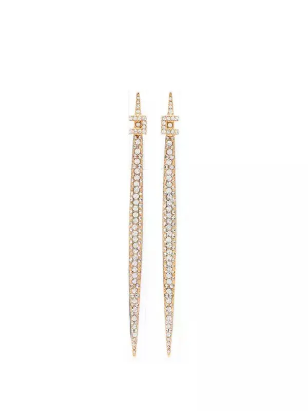 Elisabetta Franchi Crystal-embellished Drop Earrings