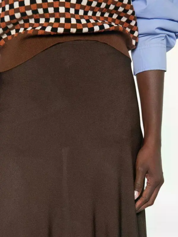 Sandro Knitted Flared Midi Skirt