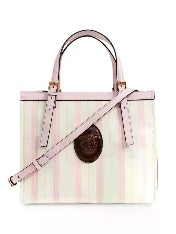 Versace Rivière Striped Tote Bag - Pink