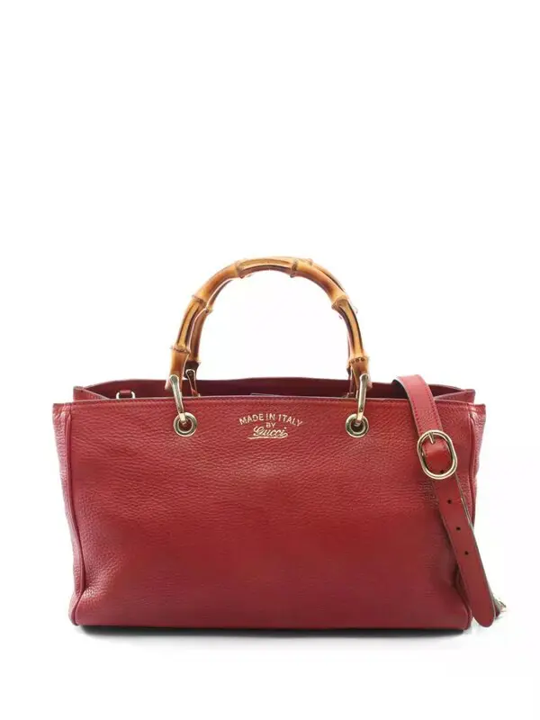 Gucci Bamboo Shopper Tote Bag - Red